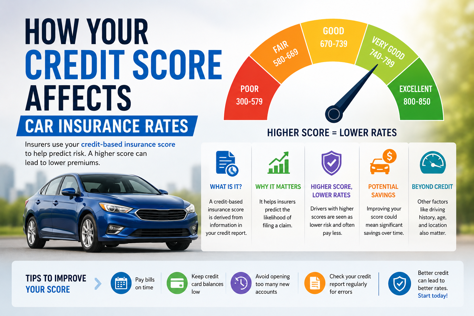 Does Your Credit Score Still Affect Your Car Insurance in 2026? (State ...